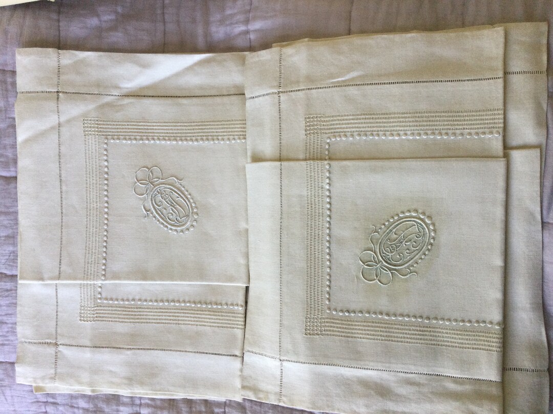 An Exquisite Set of Antique French Bed Linen - Etsy