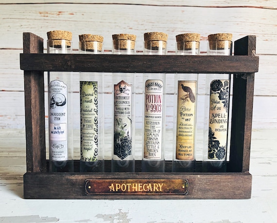 Set 1 Apothecary Potion Stand With 6 Potion Test Tubes Magic | Etsy UK