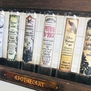 Set 1 Apothecary Potion Stand With 6 Potion Test Tubes, Magic Potion ...