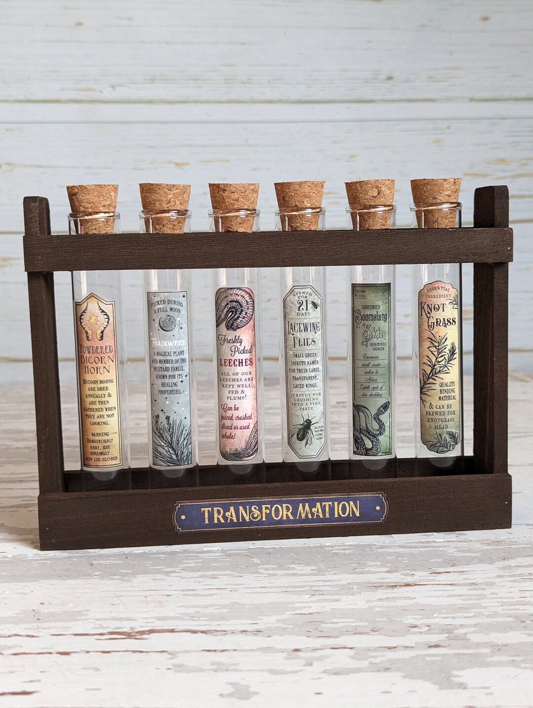 Set 2 Transformation Potion Stand With 6 Potion Test Tubes, Magic ...