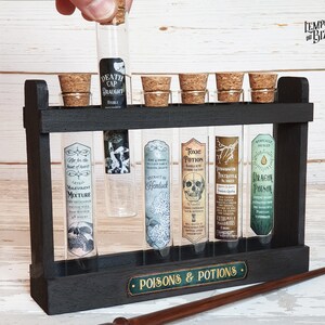 Set 3 Poisons & Potions Stand With 6 Potion Test Tubes, Dark Magic ...