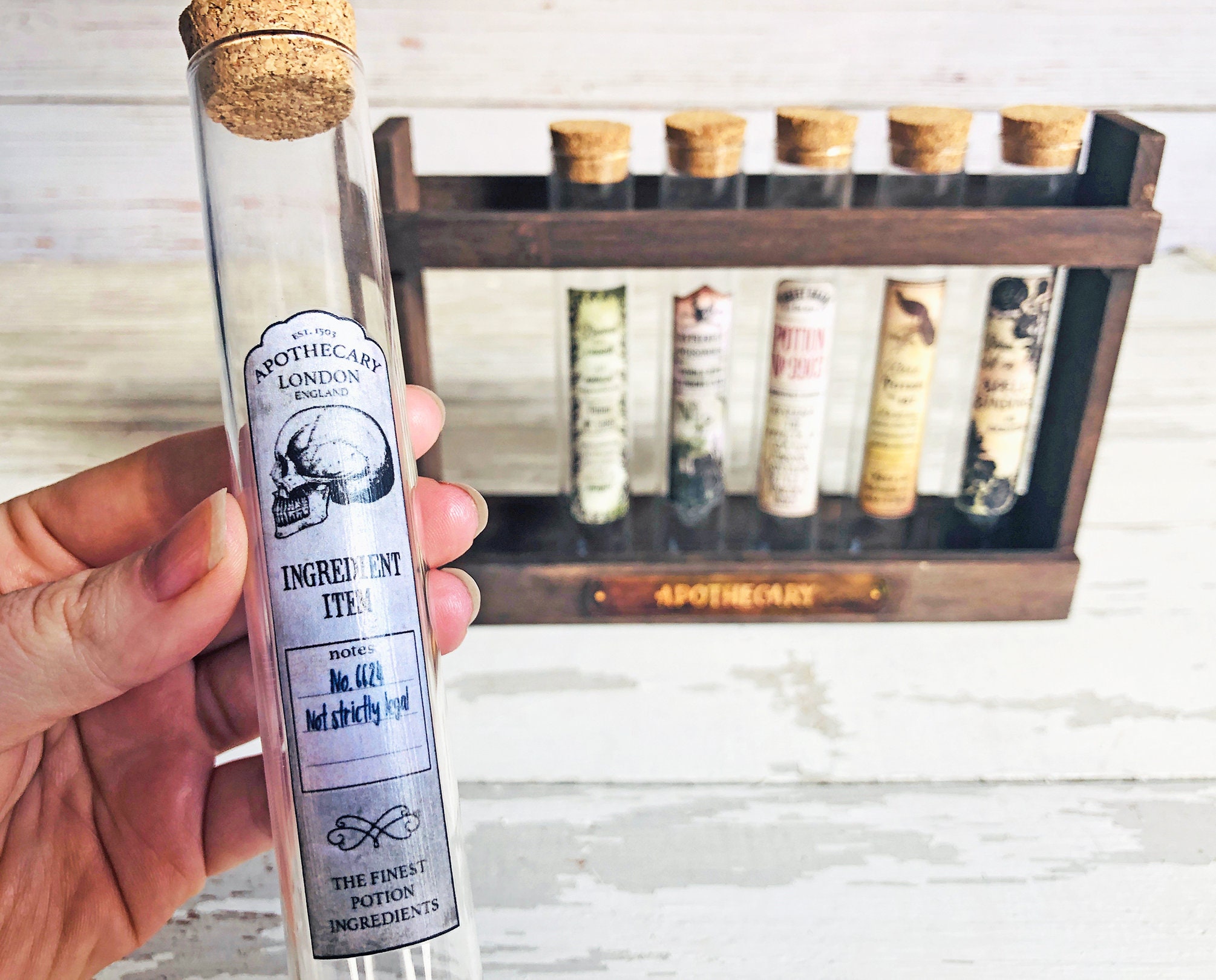 Set 1 Apothecary Potion Stand With 6 Potion Test Tubes Magic | Etsy UK