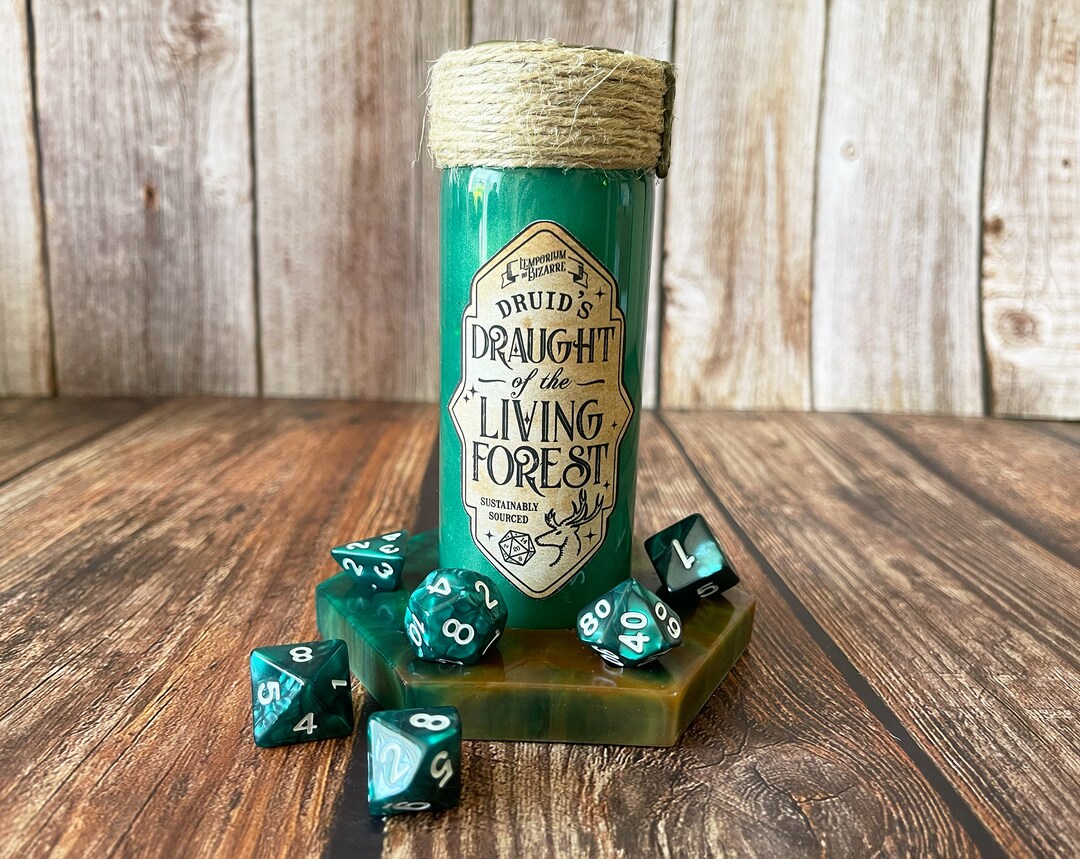 Druid Dnd Dice Shaker Potion Potion Dice Roller, D20 Roller, Magic Dice ...