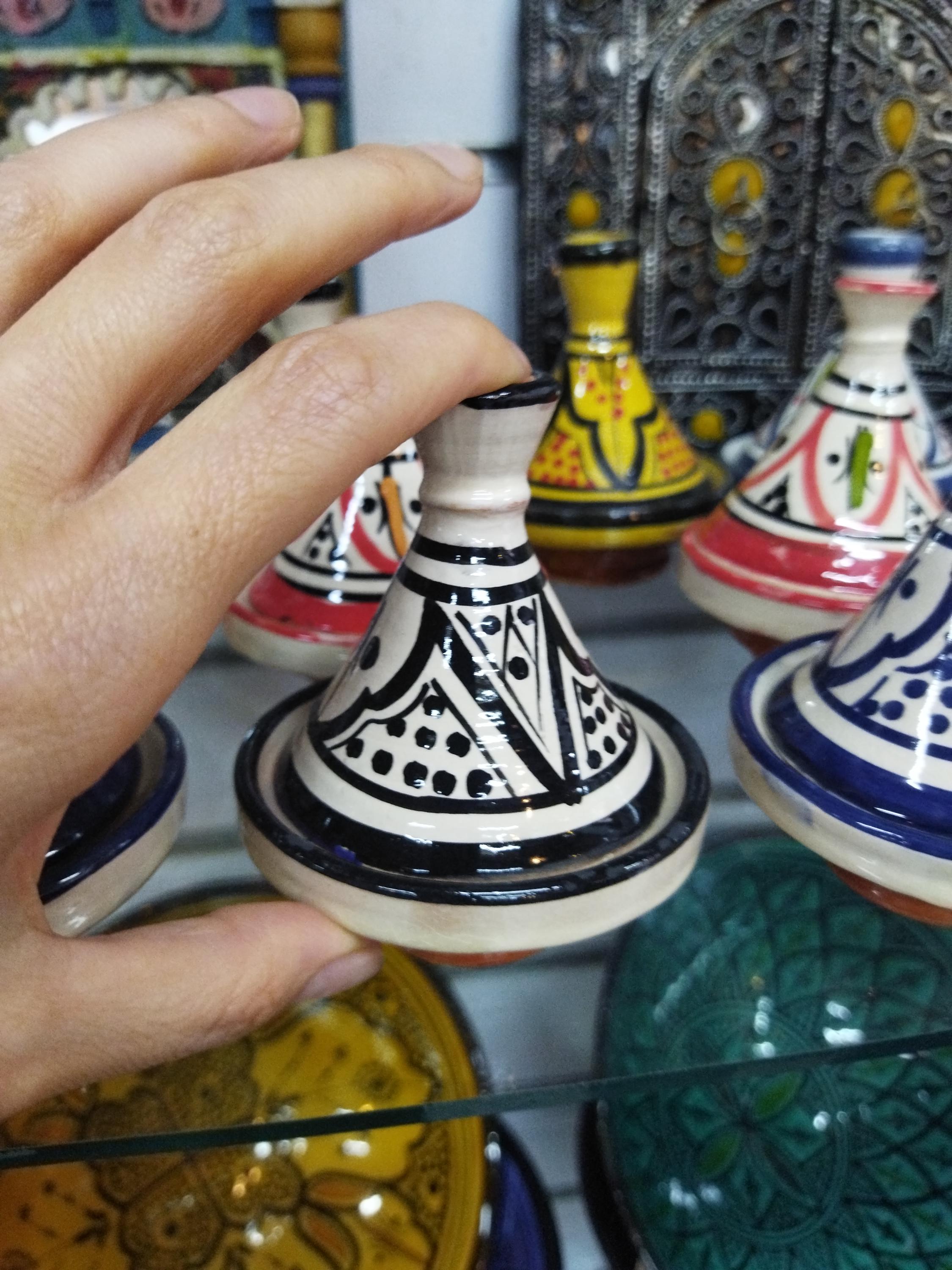 Set of 3 Handmade Mini Moroccan Ceramic Tagines for Serving Spices ...