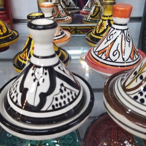 Set of 3 Handmade Mini Moroccan Ceramic Tagines for Serving Spices ...