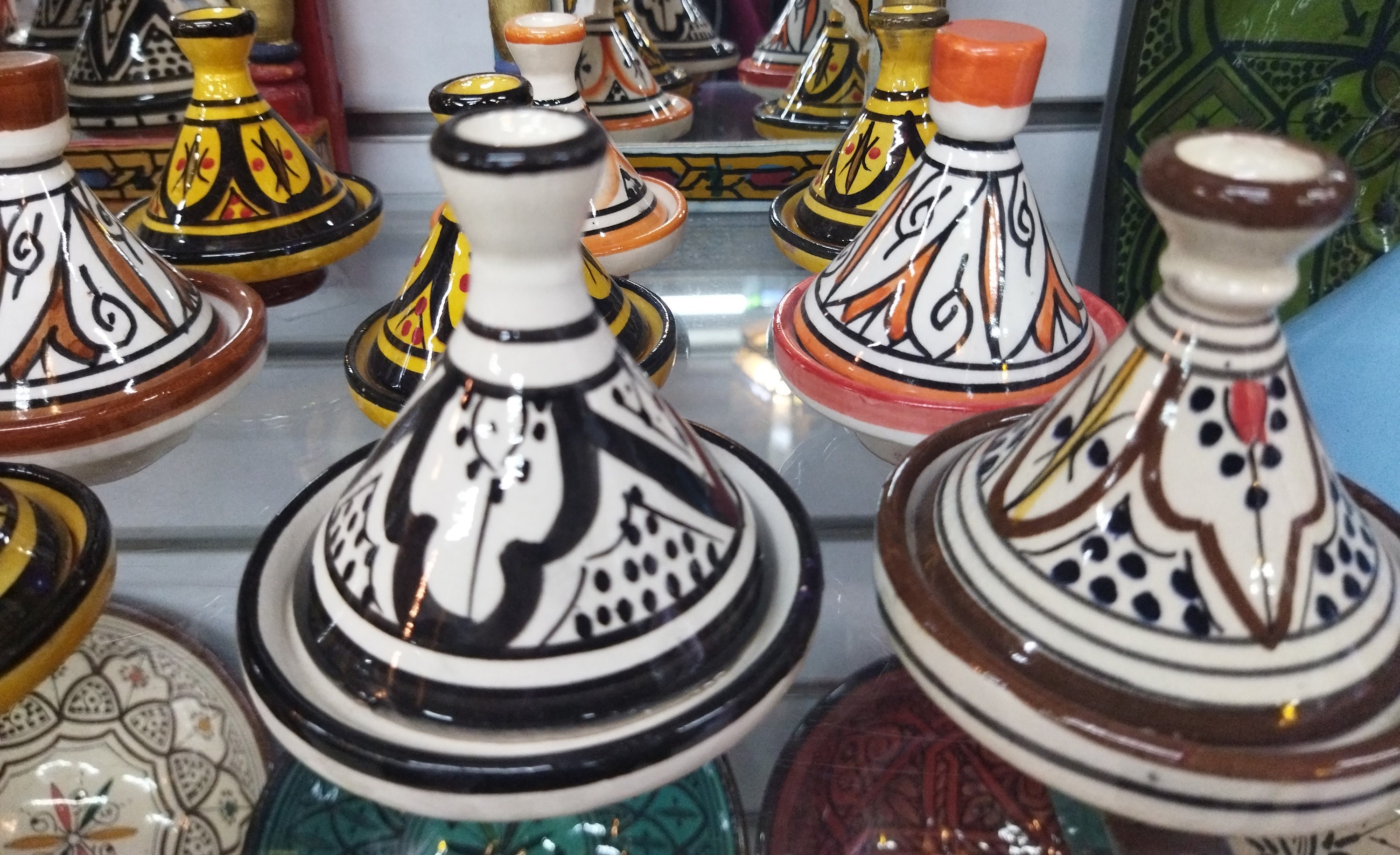 Set of 3 Handmade Mini Moroccan Ceramic Tagines for Serving Spices ...