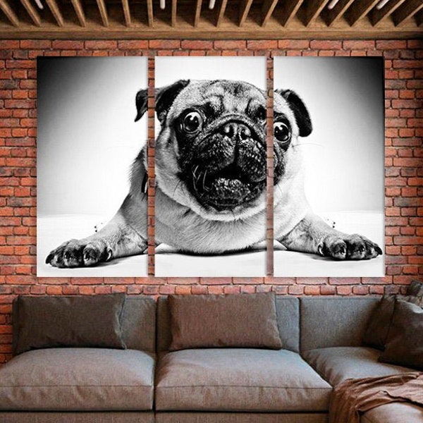 Black Pug Art - Etsy