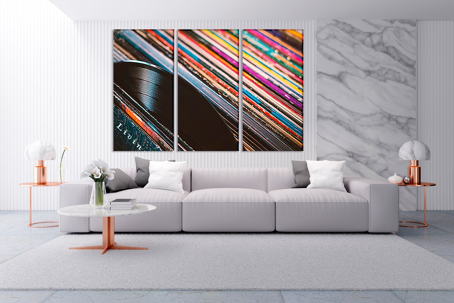 Vinyl Records on canvas Vinyl poster Record wall art Album | Etsy