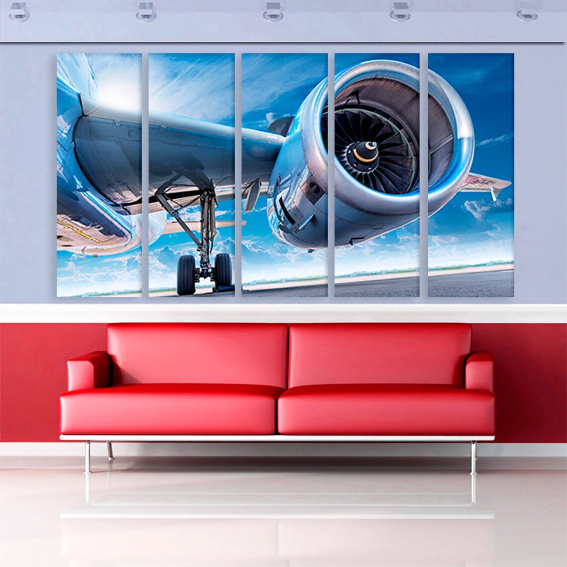 Plane canvas Plane photo Plane wall art Canvas Canvases set of | Etsy