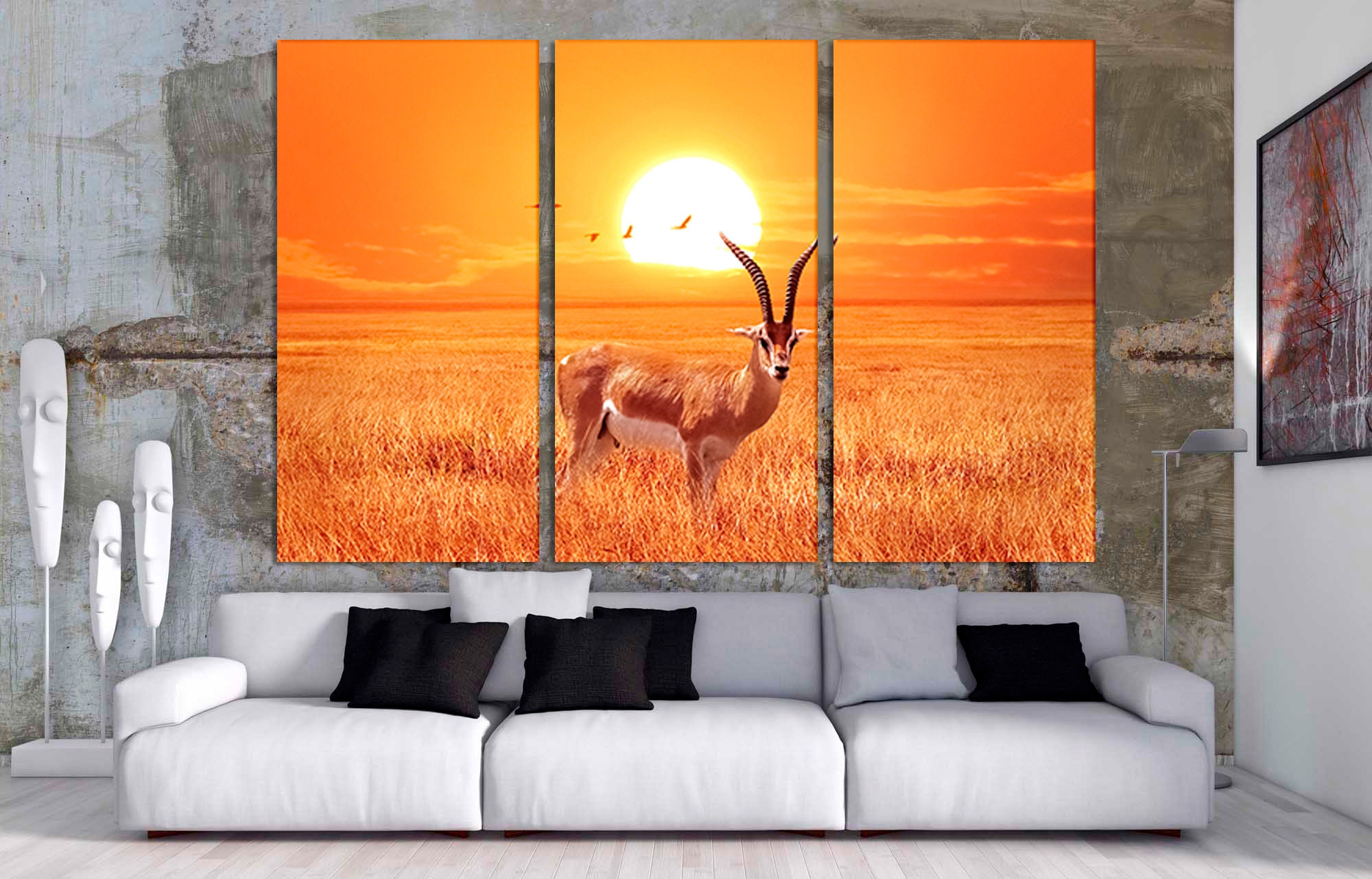 Antelope canvas wall art Wild nature on canvas Antelope poster | Etsy