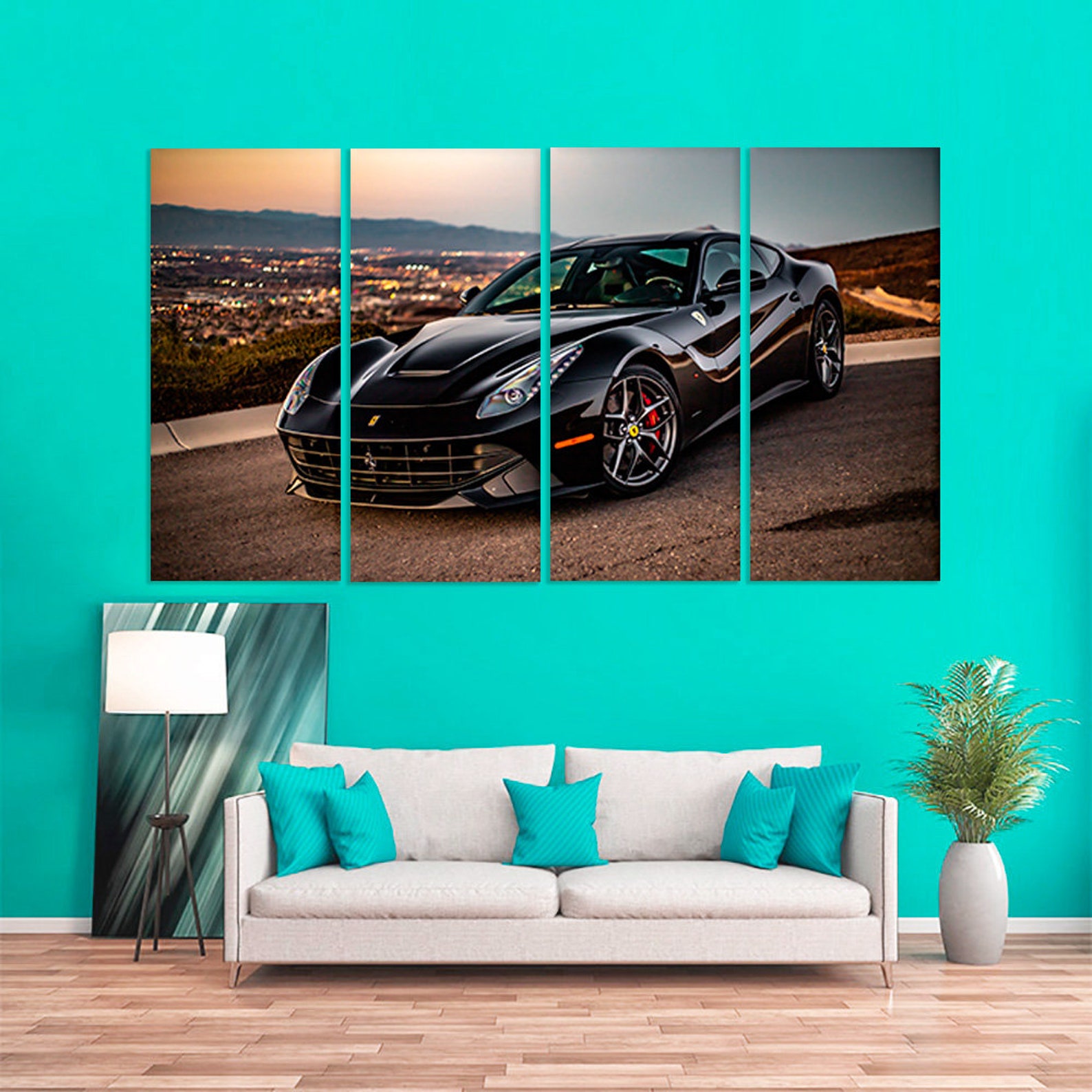 Ferrari Canvas Art Ferrari Wall Decor Ferrari Home Decor | Etsy