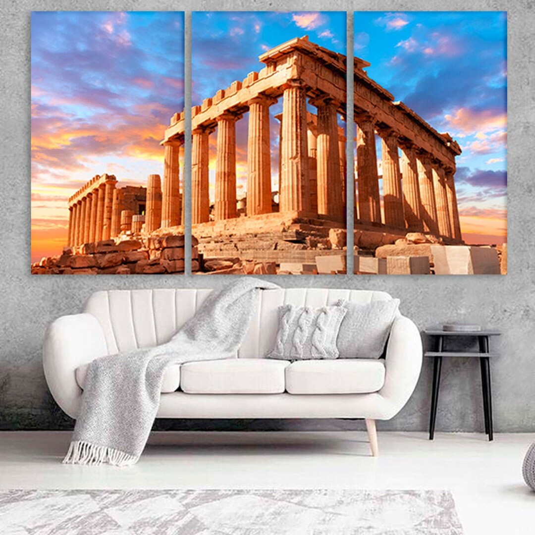 Canvas Set of Parthenon, Acropolis Wall Art, Acropolis Photo, Acropolis ...