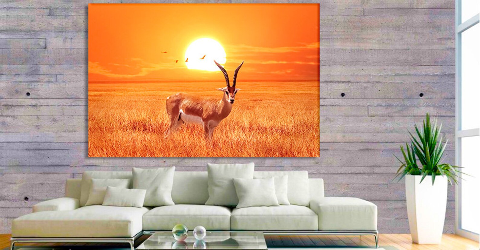 Antelope Canvas Wall Art Wild Nature on Canvas Antelope Poster - Etsy