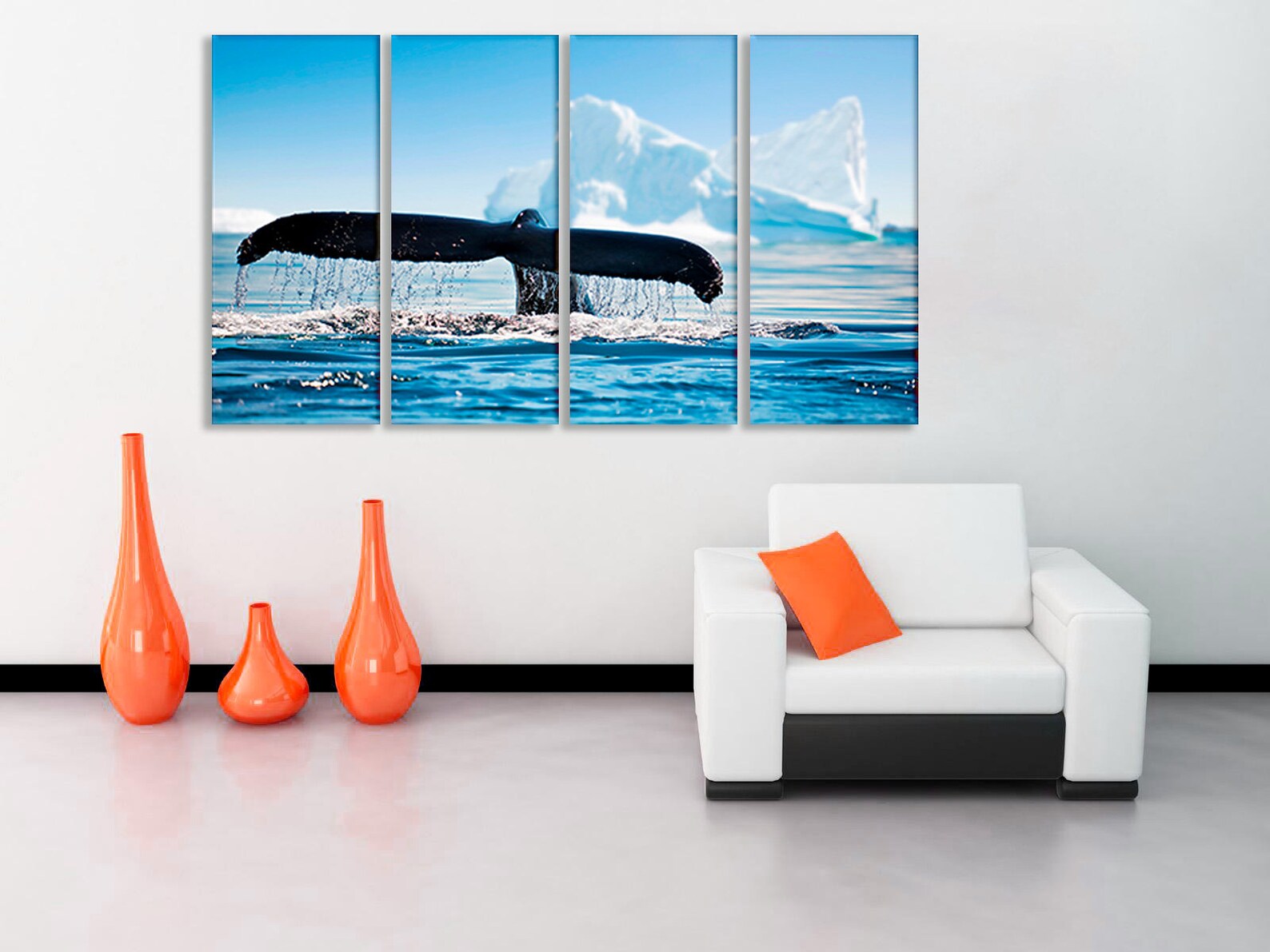 Whale Canvas Ocean Canvas Tail of a Whale Whale Art Whale - Etsy