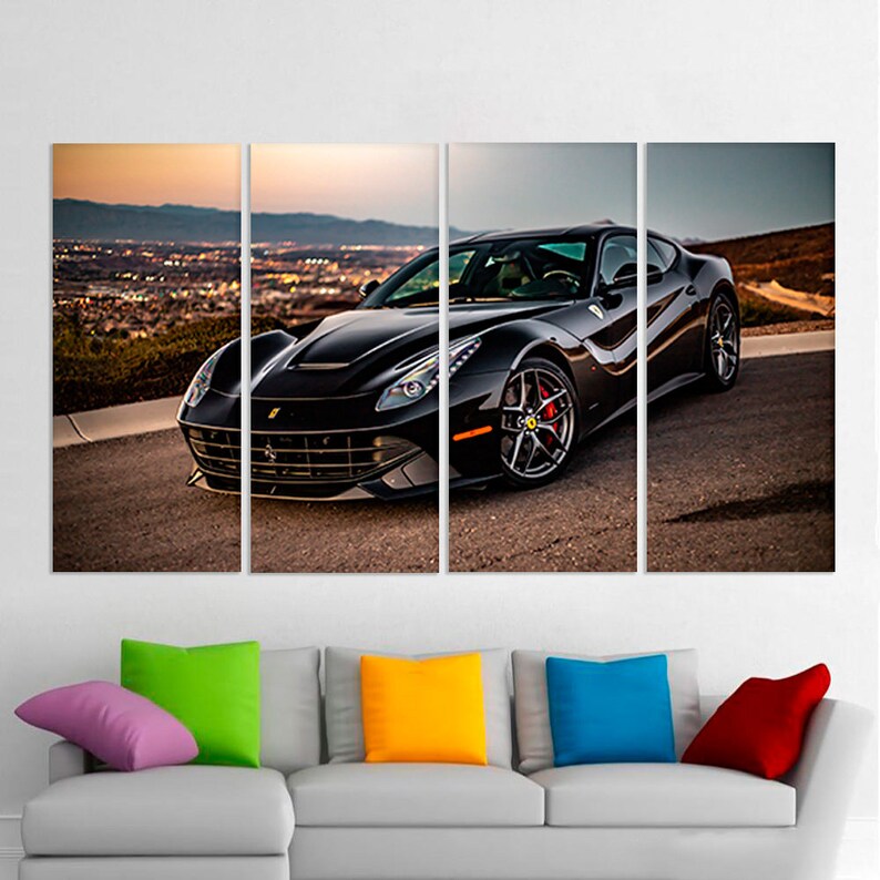 Ferrari Canvas Art Ferrari Wall Decor Ferrari Home Decor | Etsy