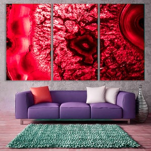 Ruby Wall Art Ruby Decor Ruby Art Abstract Modern Art Abstract - Etsy