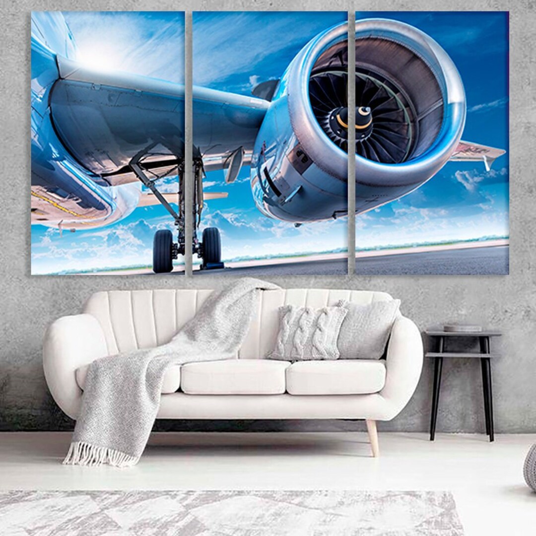 Plane Canvas Plane Photo Plane Wall Art Canvas Canvases Set of Aircraft ...