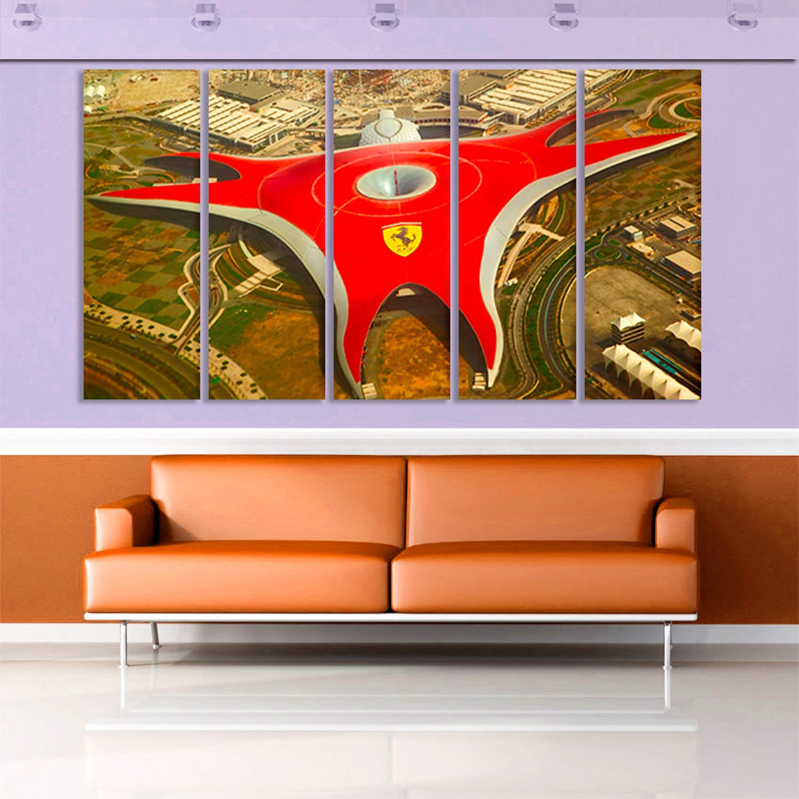 Ferrari World Canvas Art Ferrari Wall Decor Ferrari World Home - Etsy