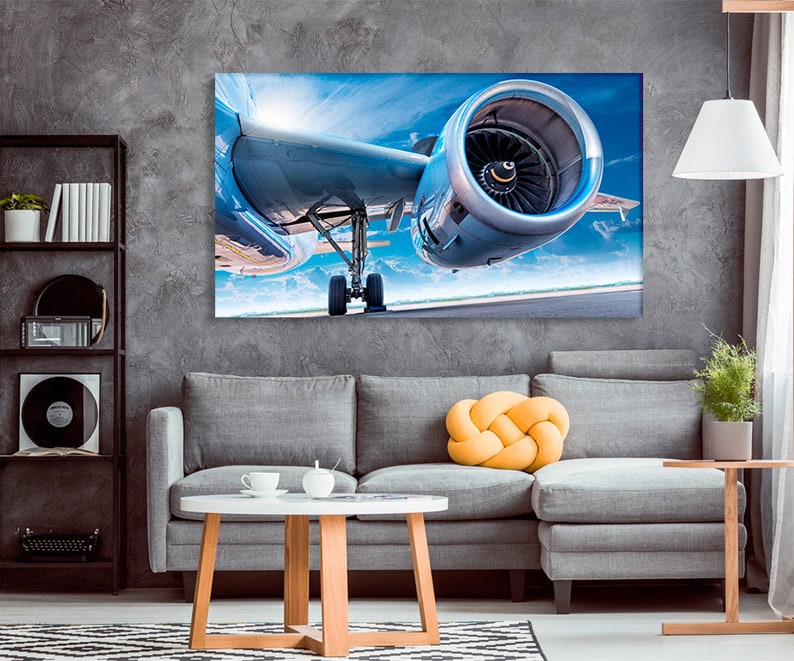 Plane canvas Plane photo Plane wall art Canvas Canvases set of | Etsy