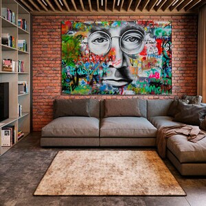 Print Graffiti, Wall Mural on Canvas, Home Decor, Extra Large Wall Art ...