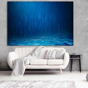 Rain Water Drop, Falling Raindrops Poster, Raindrops on the Surface ...