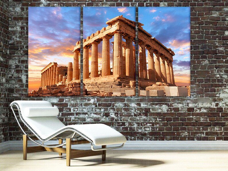 Canvas Set of Parthenon Acropolis Wall Art Acropolis Photo - Etsy