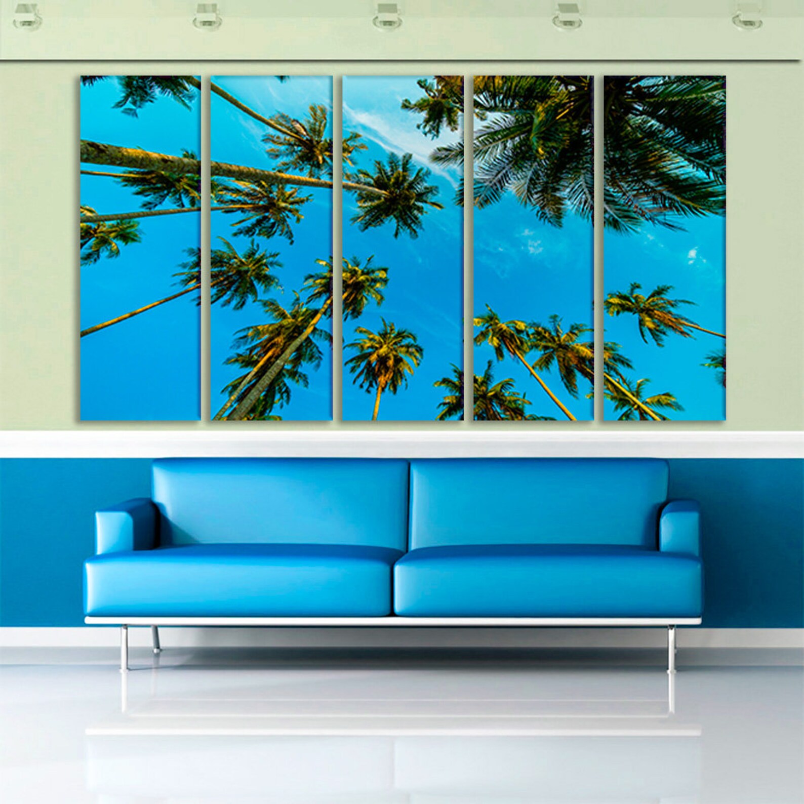 Canvas Set of Palm Palm Trees Prints Palm Wall Art Palm Trees | Etsy