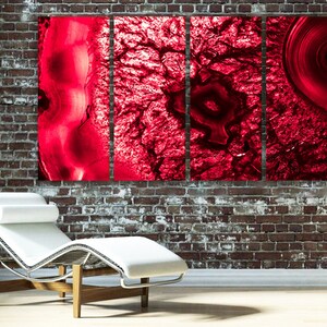 Ruby Wall Art Ruby Decor Ruby Art Abstract Modern Art Abstract - Etsy