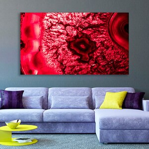 Ruby Wall Art Ruby Decor Ruby Art Abstract Modern Art Abstract - Etsy