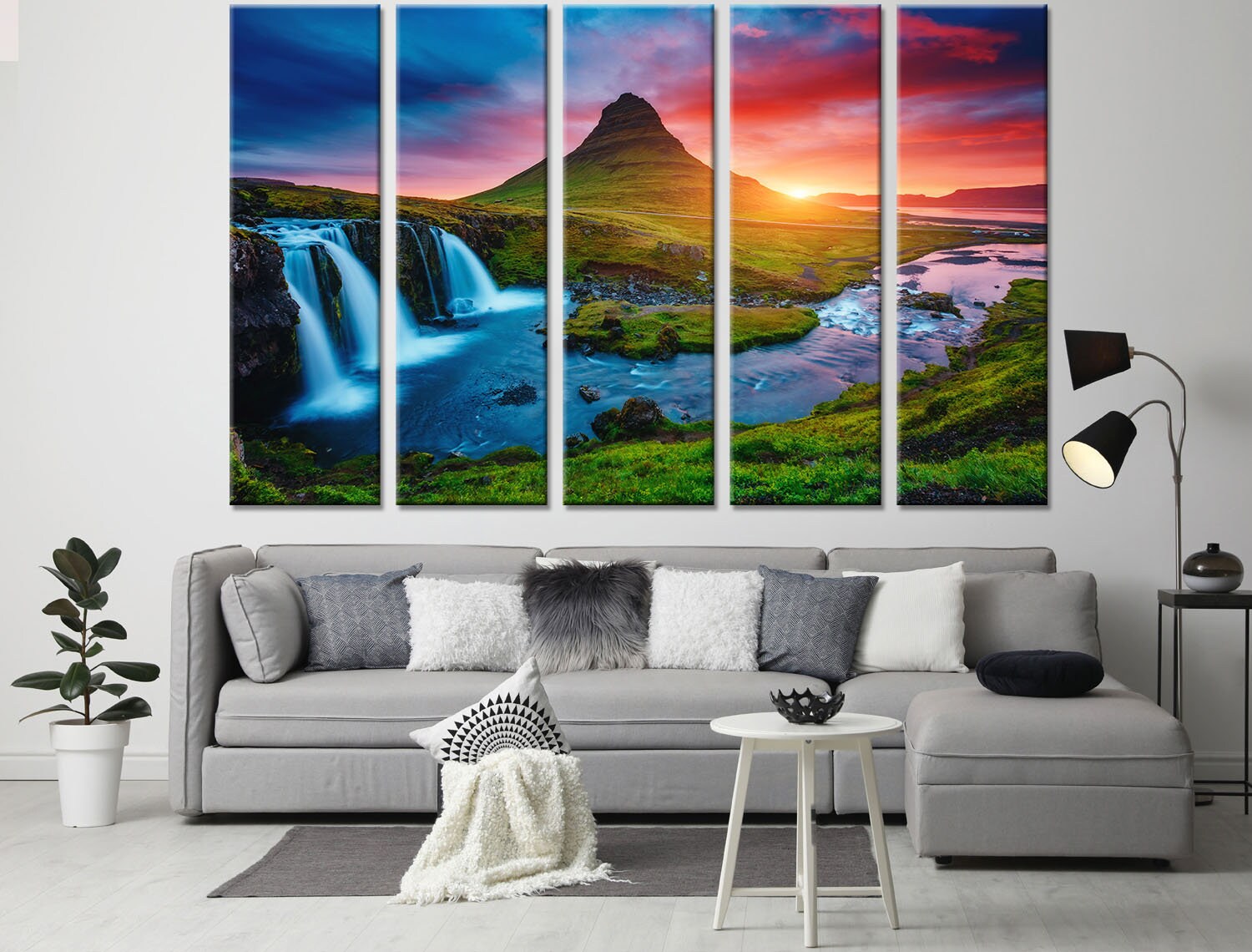 Kirkjufell Wall Art Volcano Wall Art Sets Coastal Wall Art - Etsy