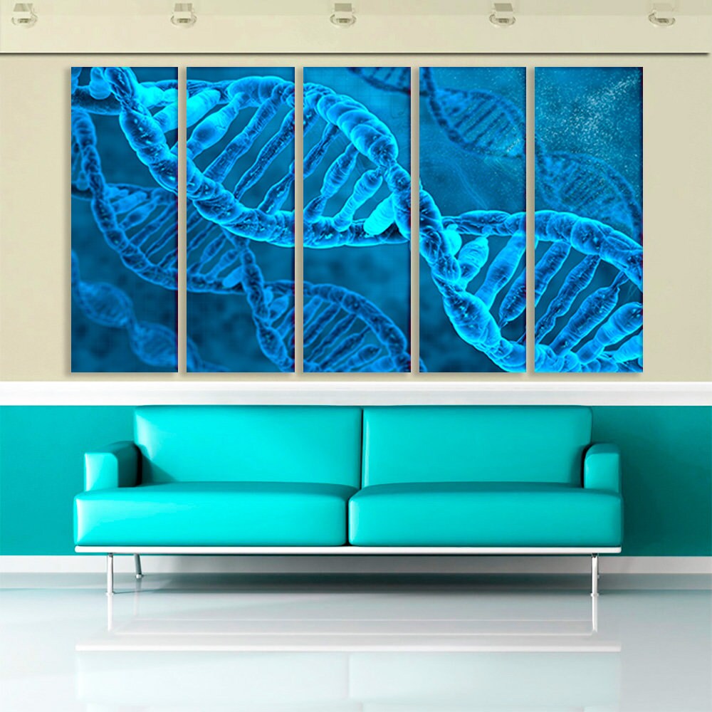 DNA Canvas Science Print Motivational Art DNA Art Decor DNA - Etsy