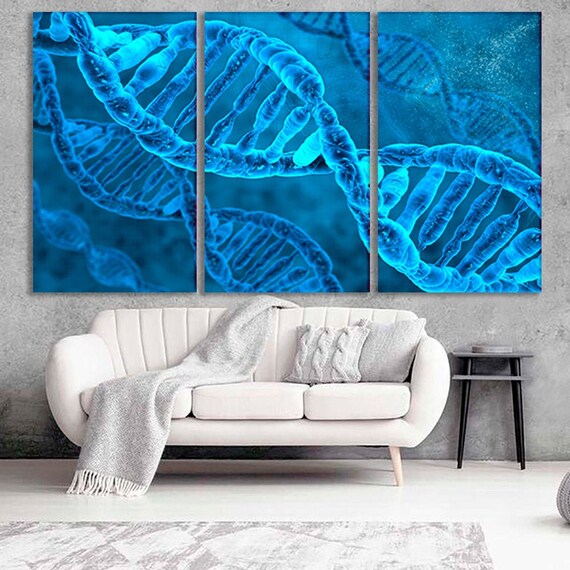 DNA canvas Science print Motivational art DNA art decor DNA | Etsy