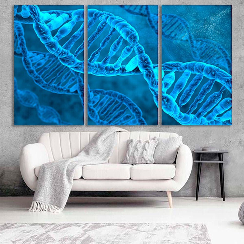 DNA Canvas Science Print Motivational Art DNA Art Decor DNA - Etsy