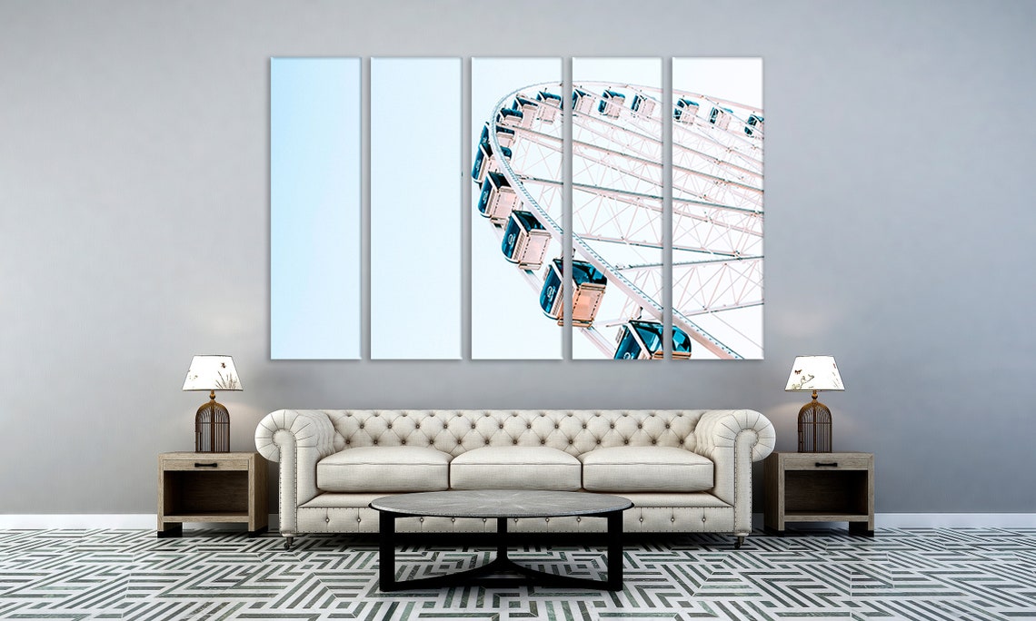 Ferris Wheel Canvas Ferris Wheel Wall Art Ferris Wheel Print | Etsy