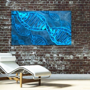 DNA Canvas Science Print Motivational Art DNA Art Decor DNA - Etsy