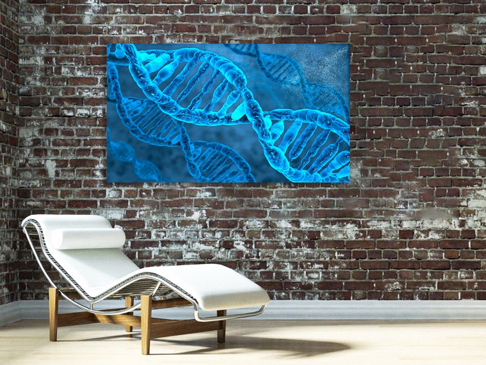 DNA Canvas Science Print Motivational Art DNA Art Decor DNA - Etsy