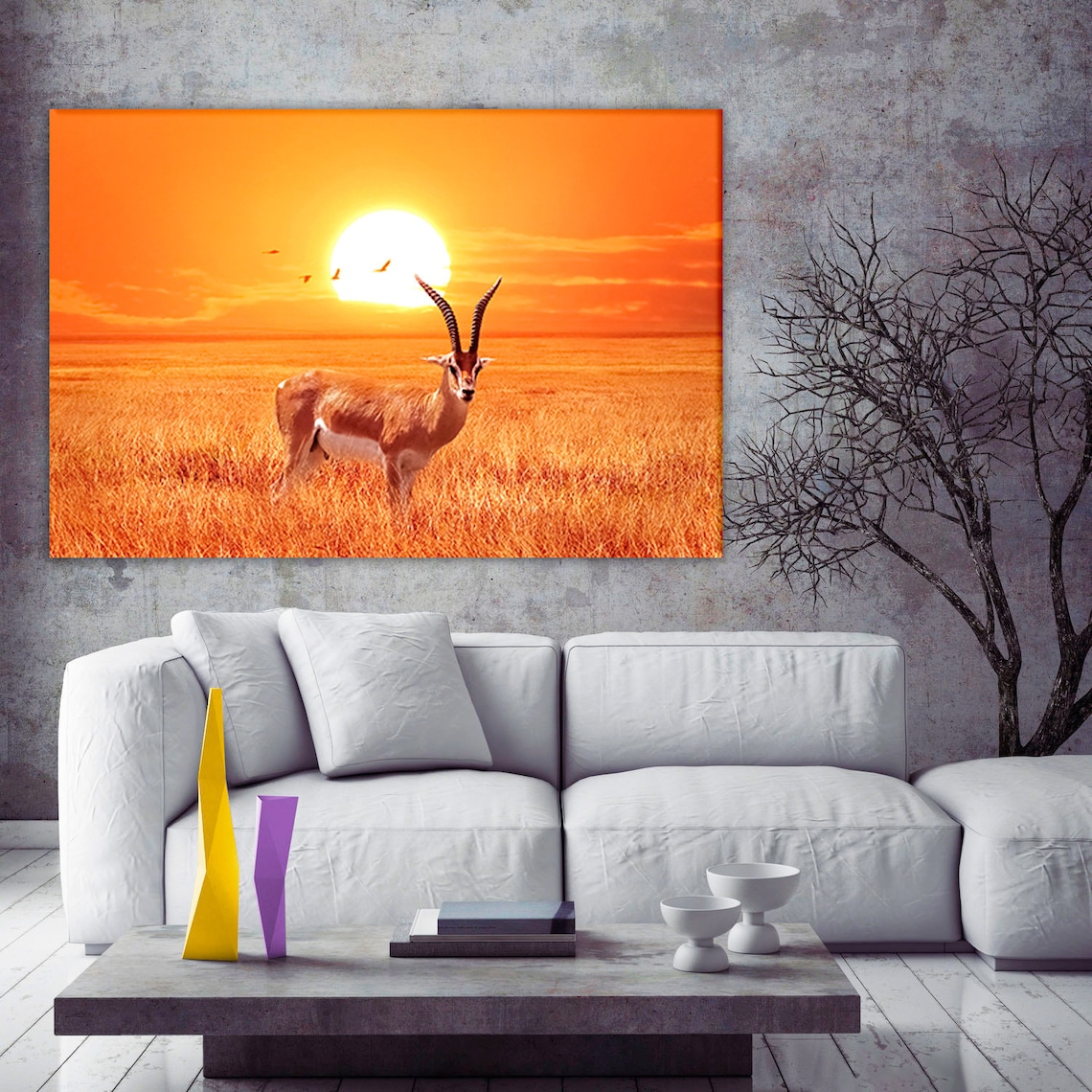 Antelope Canvas Wall Art Wild Nature on Canvas Antelope Poster - Etsy