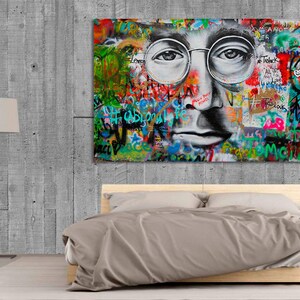Print Graffiti, Wall Mural on Canvas, Home Decor, Extra Large Wall Art ...