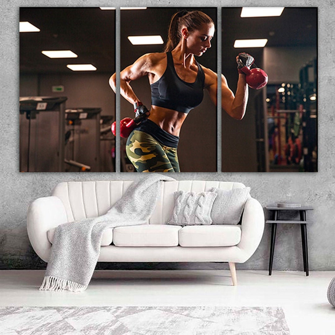 Canvas Set of Gym Gym Wall Art Gym Art Gym Wall Decor Gym Poster Gym ...