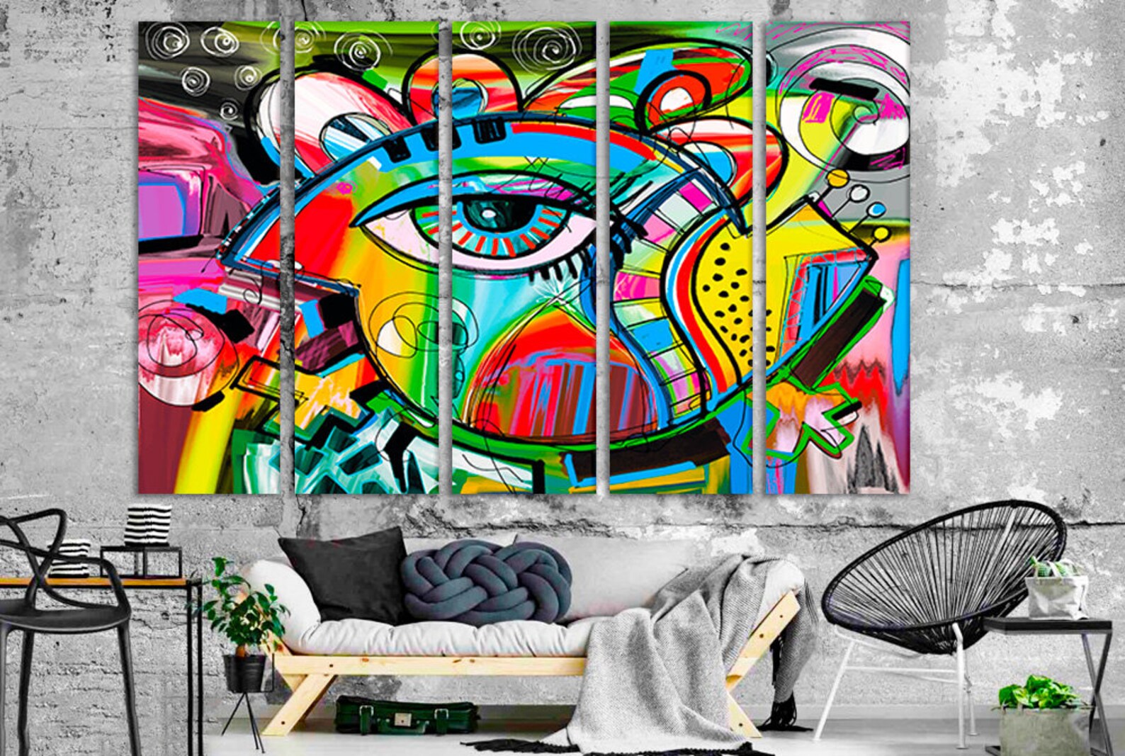 Original Abstract Urban Art Urban Wall Art Colorful Print - Etsy