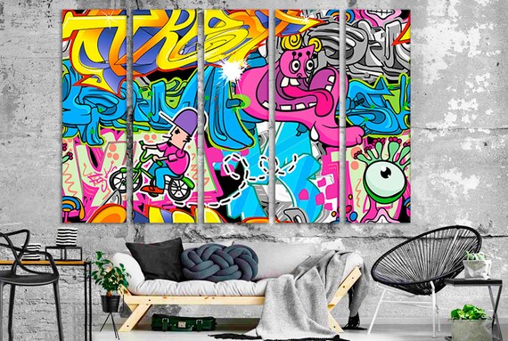 Abstract Graffiti Canvas