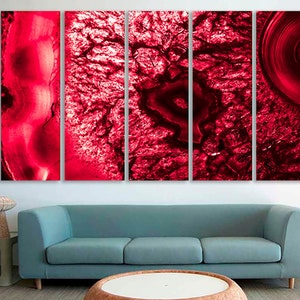 Ruby Wall Art Ruby Decor Ruby Art Abstract Modern Art Abstract - Etsy