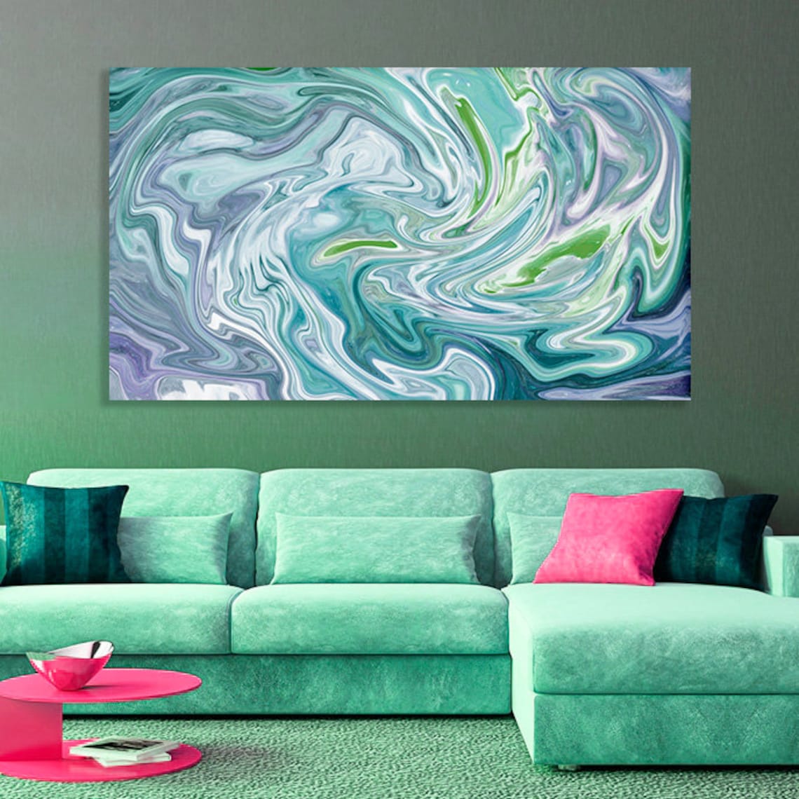 Abstract Canvas Print Abstract Wall Art Marble Canvas Print | Etsy