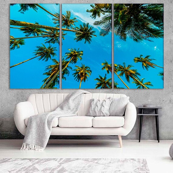 Canvas Set of Palm Palm Trees Prints Palm Wall Art Palm Trees | Etsy
