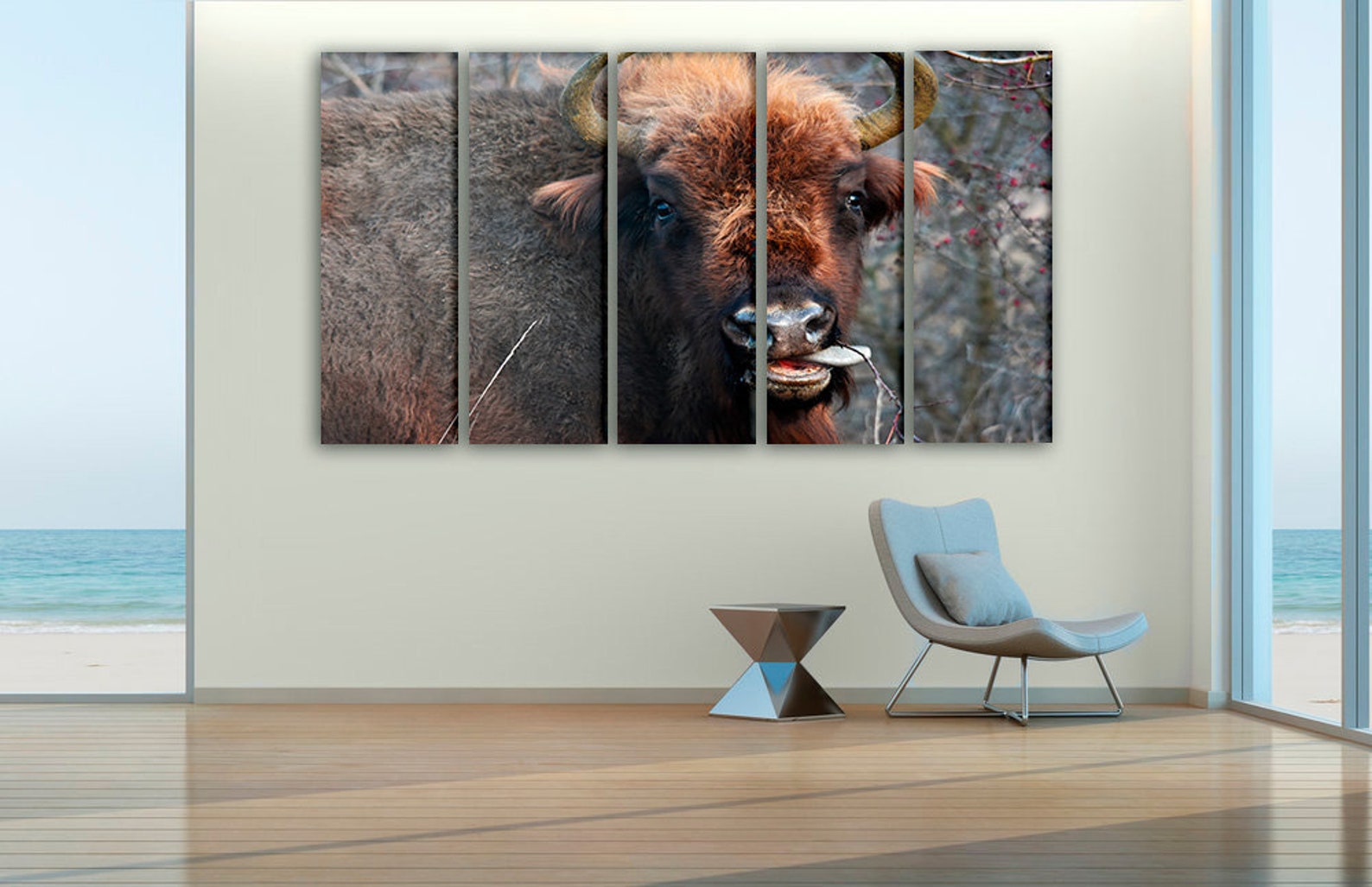 Bison Wall Art Bison Decor Bison Art Bison Canvas Bison Photo | Etsy