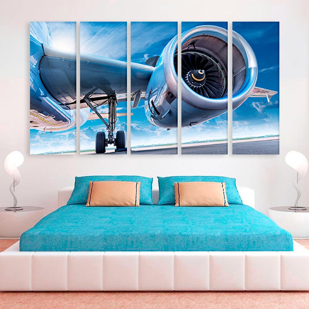 Plane Canvas Plane Photo Plane Wall Art Canvas Canvases Set of - Etsy