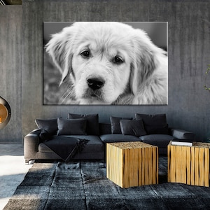 Dog on Canvas Wall Art Dog Poster Print Art Dog Canvas Home Decor Extra ...