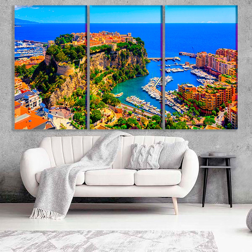 Monaco Canvas Monaco Print Monte Carlo Wall Art Monaco Photo - Etsy