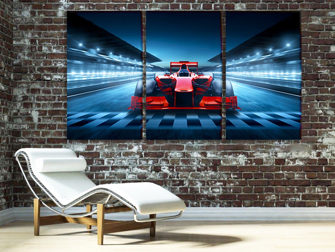 Canvases set of formula Formula 1 canvas Formula 1 wall art | Etsy