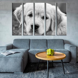 Dog on Canvas Wall Art Dog Poster Print Art Dog Canvas Home Decor Extra ...